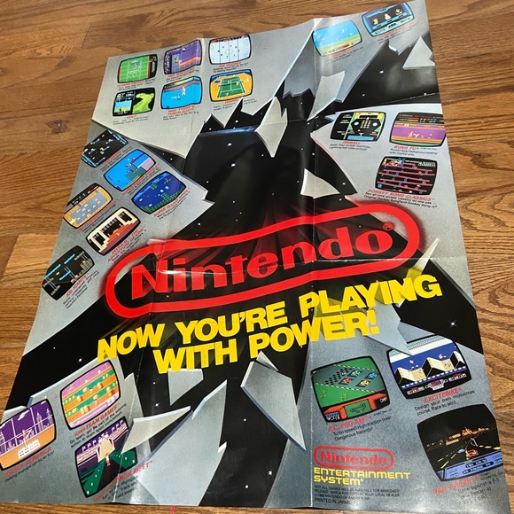 Nintendo | Wall Decor | Vintage 8s Nintendo Video Game System Collectible Poster | Poshmark
